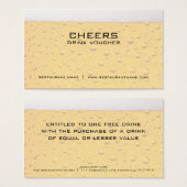 Beer Drink Voucher and Coupon Cards | Zazzle