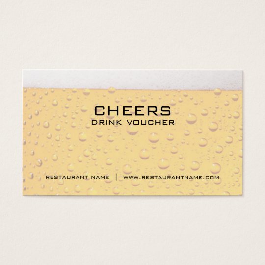 Beer Drink Voucher and Coupon Cards | Zazzle.com