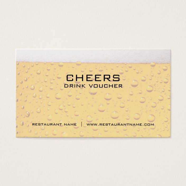 Beer Drink Voucher and Coupon Cards | Zazzle
