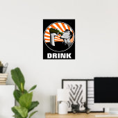 Beer drinking propaganda style poster | Zazzle
