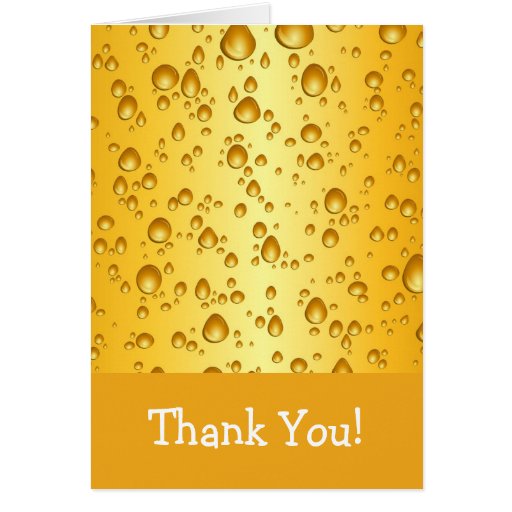 Beer Drops Thank You Card | Zazzle