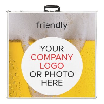 Beer Framed Custom Photos and Company Logo Beer Pong Table | Zazzle