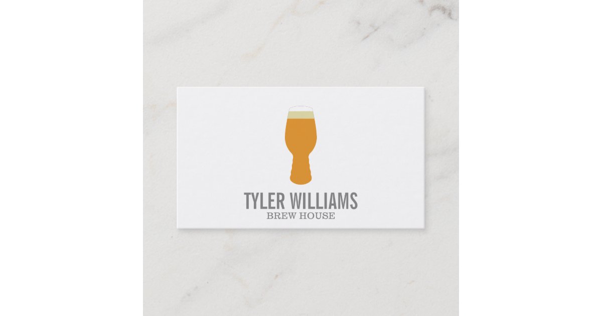 Beer Glass 2 Business Card | Zazzle
