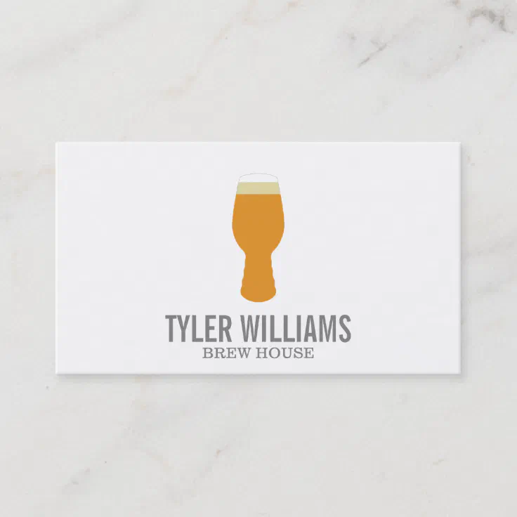 Beer Glass 2 Business Card | Zazzle