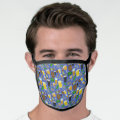 Beer Glass Bottle Hops Barley Blue Brewery Pattern Face Mask | Zazzle