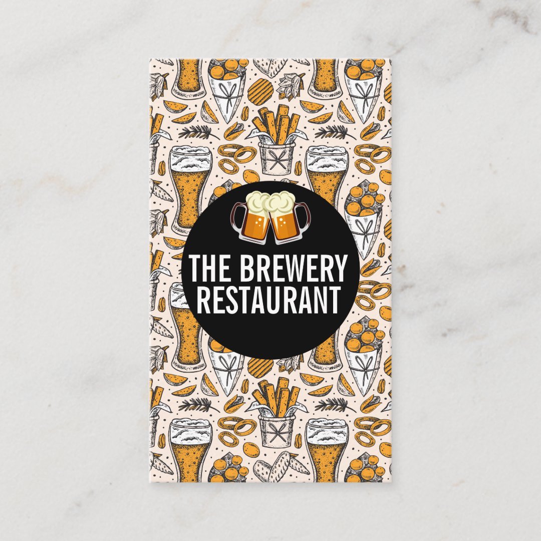 Beer Glass Toast Logo | Brewery Icons Business Card | Zazzle