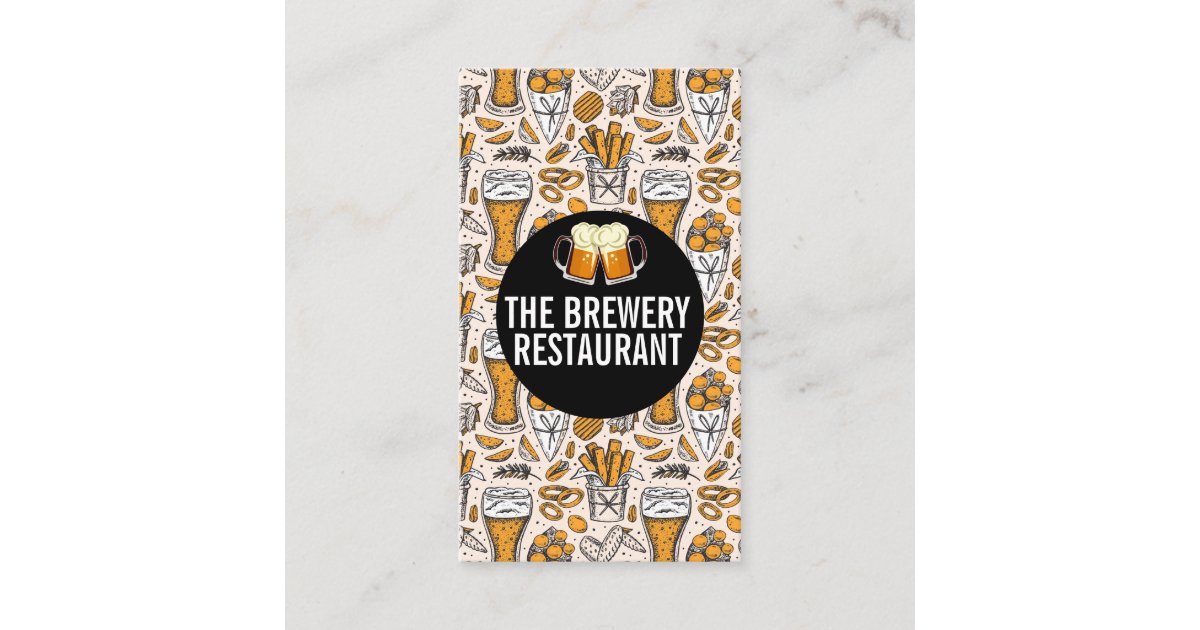 Beer Glass Toast Logo | Brewery Icons Business Card | Zazzle