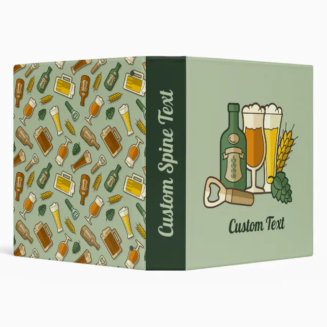 Beer Icons Binder | Zazzle