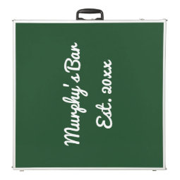 Beer LED Neon Wire Light & Beer Bottles Dark Green Beer Pong Table | Zazzle