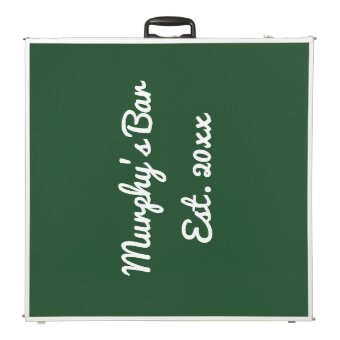 Beer LED Neon Wire Light & Beer Bottles Dark Green Beer Pong Table | Zazzle