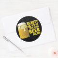 Beer Lover Drinking Mug Design Classic Round Sticker | Zazzle