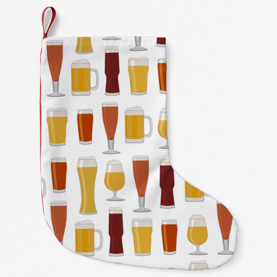 Beer Lover Print Small Christmas Stocking | Zazzle.com