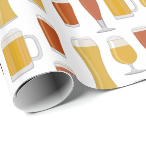 Beer Lover Print Wrapping Paper | Zazzle