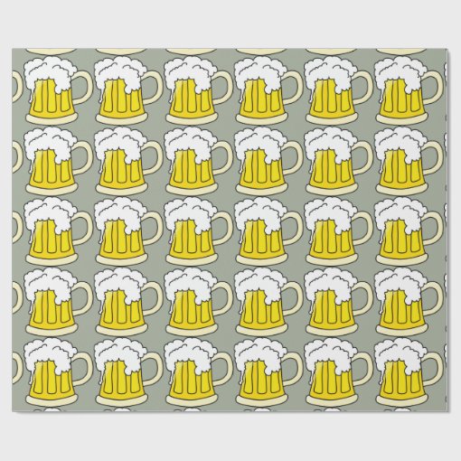 Beer Lovers Funny Beer Mug Wrapping Paper | Zazzle
