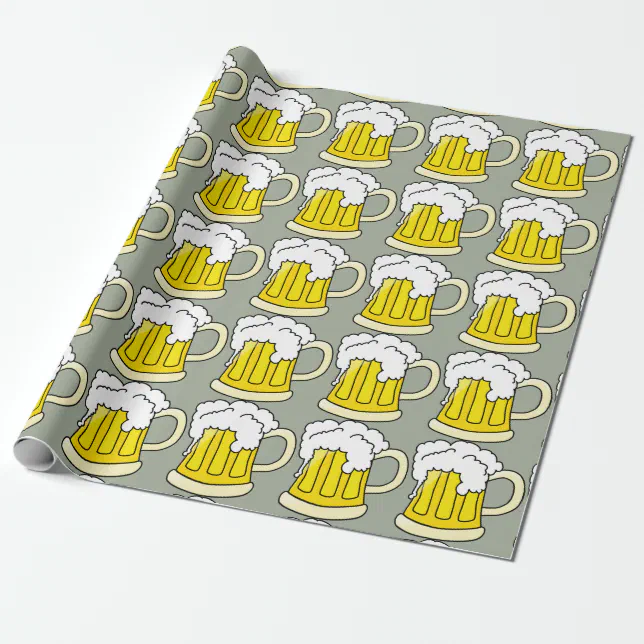 Beer Lovers Funny Beer Mug Wrapping Paper | Zazzle