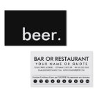 beer. loyalty punch card | Zazzle