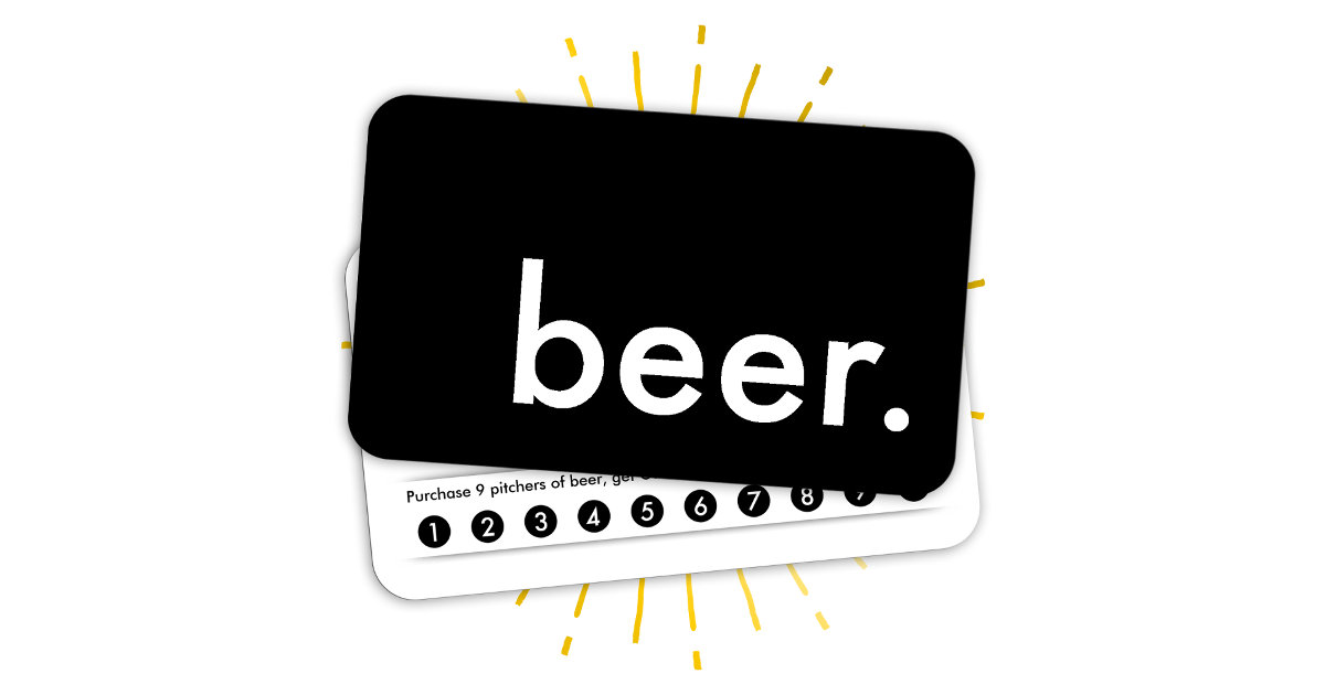 beer. loyalty punch card | Zazzle