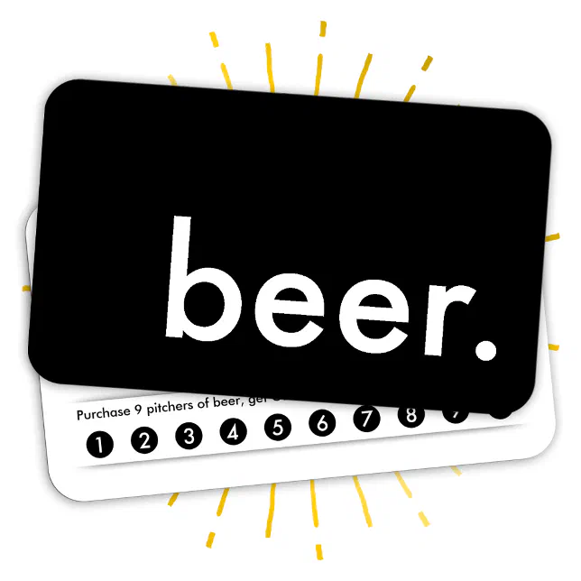 beer. loyalty punch card | Zazzle
