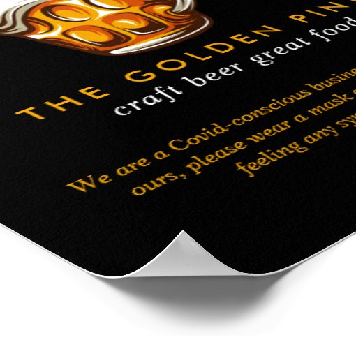 Beer Mug Logo Brewery Bar Reopening Safety Welcome Poster | Zazzle