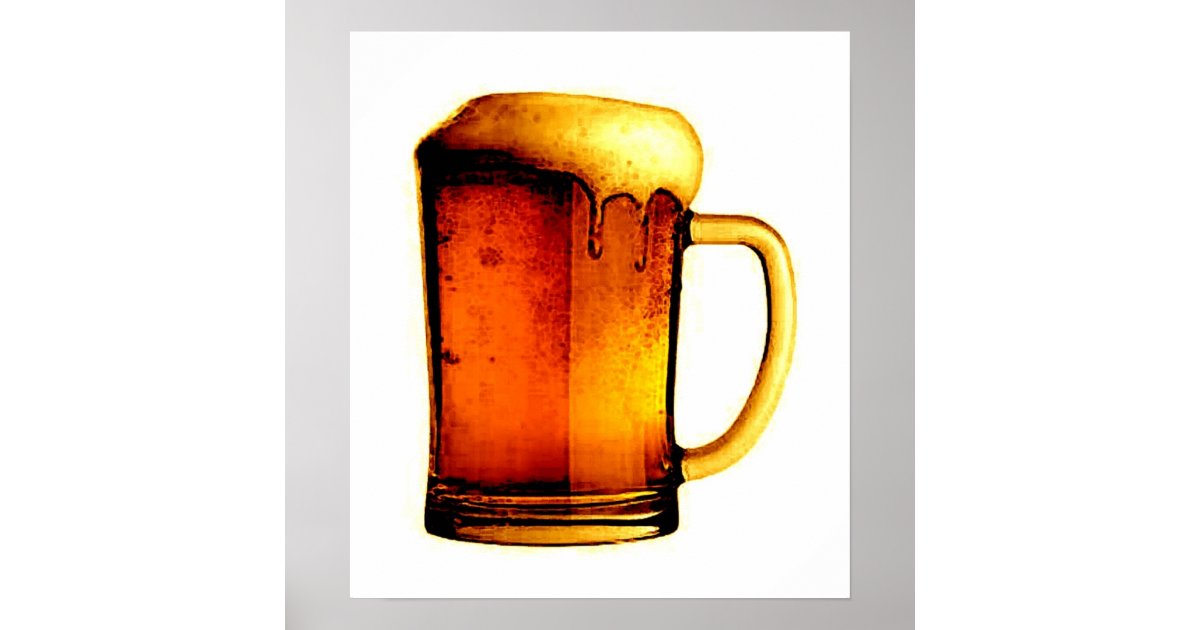 Beer Mug Poster Print | Zazzle
