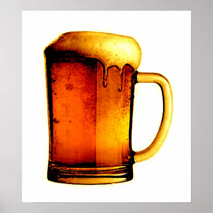 Beer Mug Poster Print | Zazzle