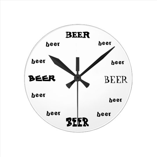 Beer O'Clock Bar Clock Craft Beer Gift for Him | Zazzle.com