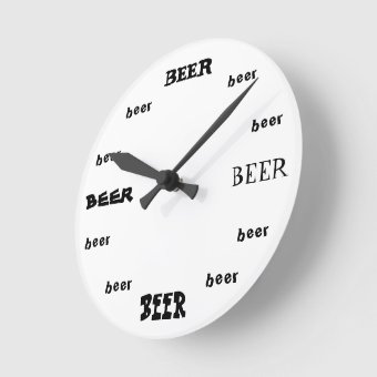 Beer O'Clock Bar Clock Craft Beer Gift for Him | Zazzle