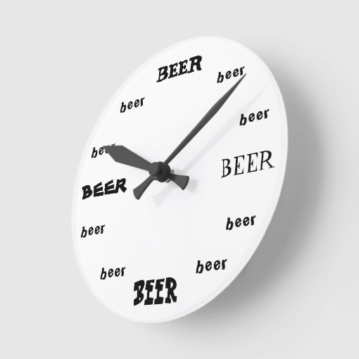 Beer O'Clock Bar Clock Craft Beer Gift for Him | Zazzle