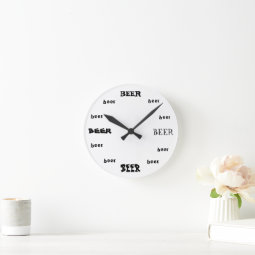 Beer O'Clock Bar Clock Craft Beer Gift for Him | Zazzle
