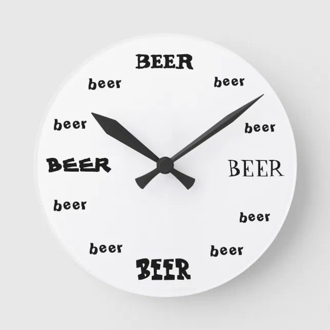 Beer O'Clock Bar Clock Craft Beer Gift for Him | Zazzle
