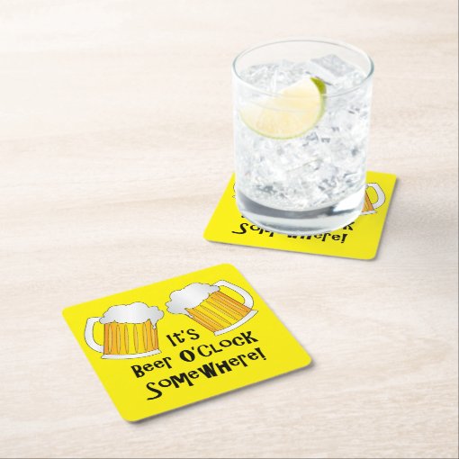 Beer O'Clock Sun is Over the Yardarm Funny Coaster | Zazzle