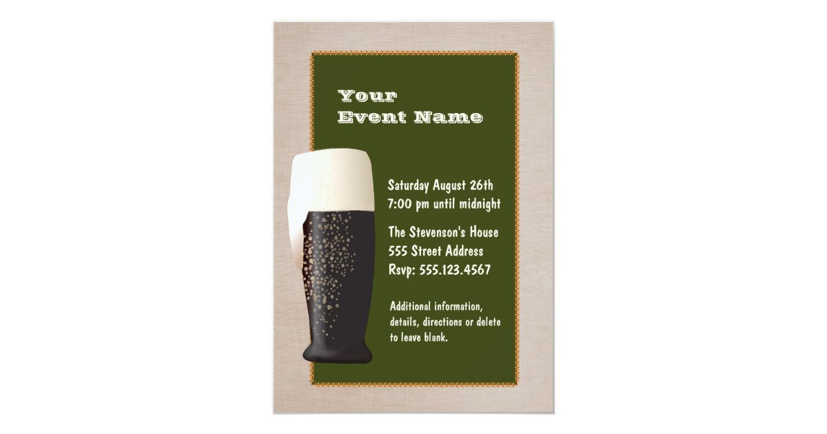 Beer on Draft Invitation | Zazzle.com