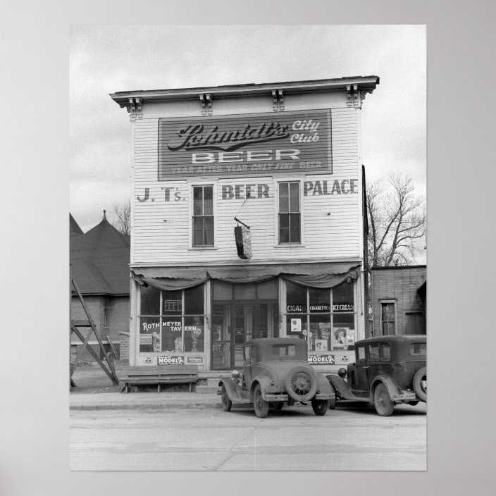 Beer Palace Tavern, 1940. Vintage Photo Poster | Zazzle.com