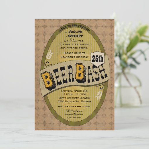 Beer Party or Beer Bash Invitation | Zazzle