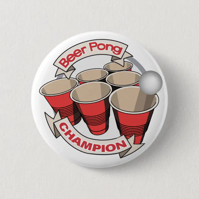 Beer Pong Champion Button | Zazzle