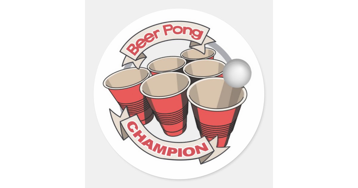 Beer Pong Champion Stickers | Zazzle