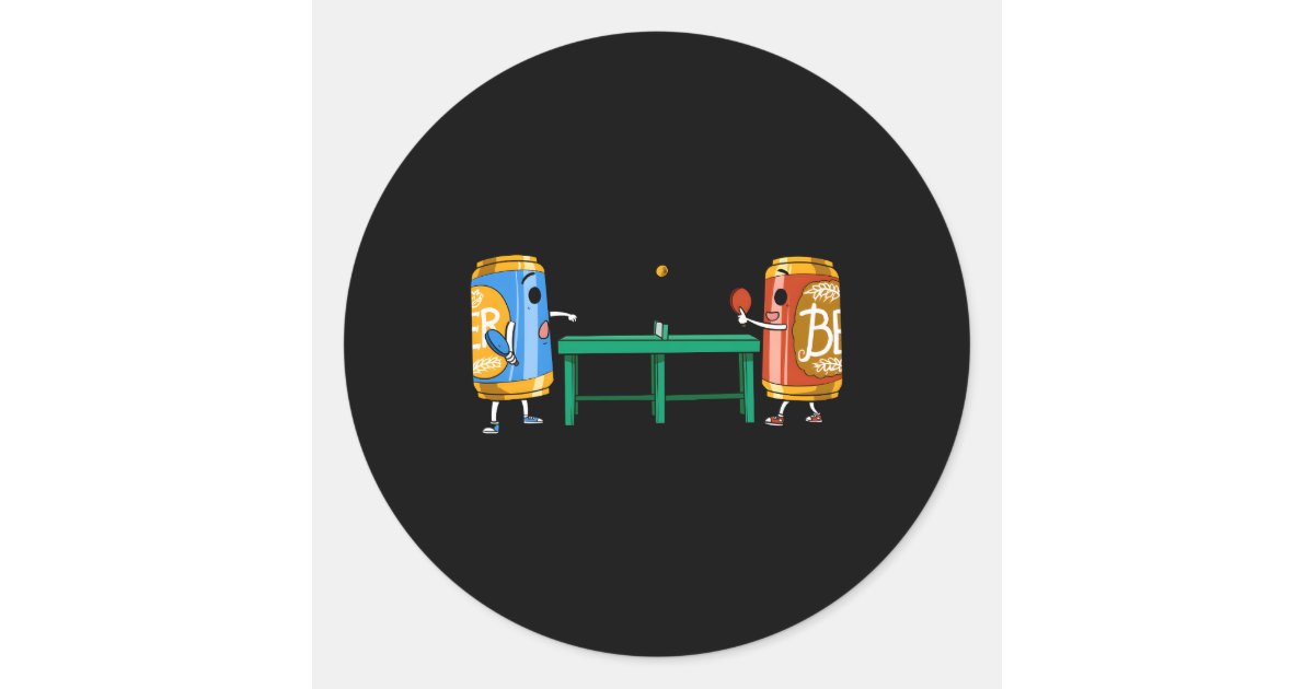 Beer Pong Classic Round Sticker | Zazzle