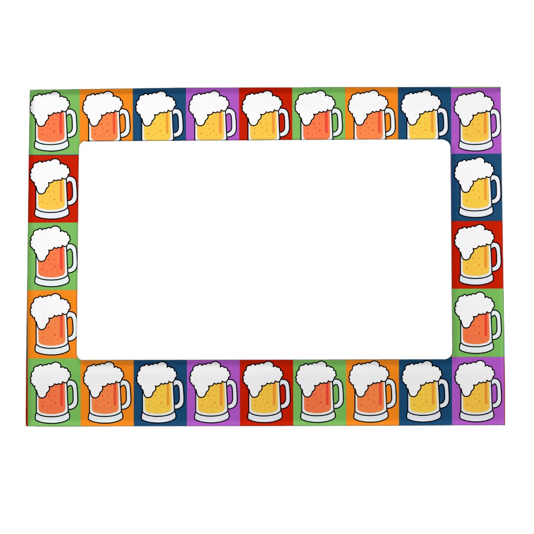 BEER Pop Art picture frame | Zazzle