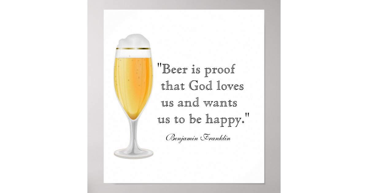 Beer Quote Poster | Zazzle