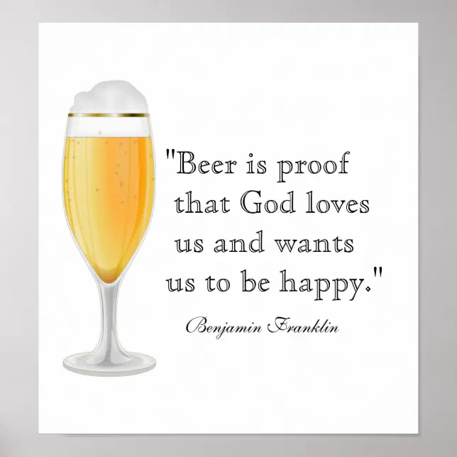 Beer Quote Poster | Zazzle