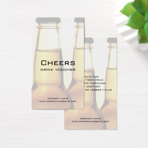 Beer Restaurant or Brewery Drink Voucher Cards | Zazzle