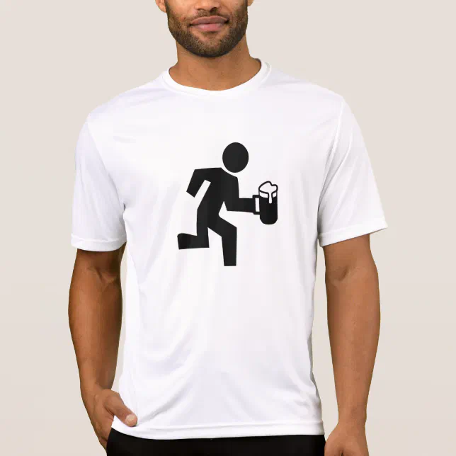 Beer Runner - Follow Me Tech T-Shirt | Zazzle