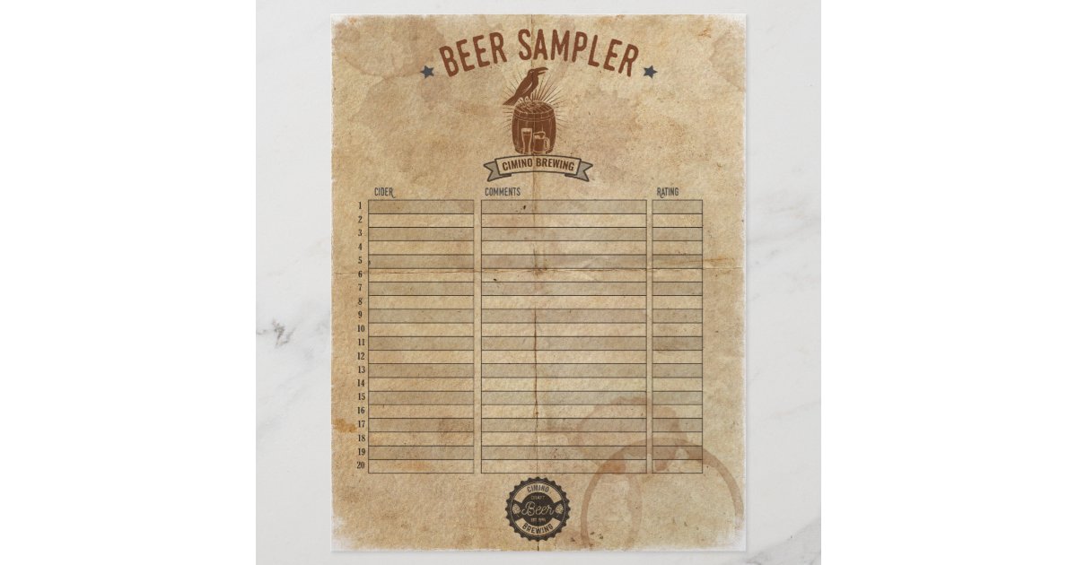 Beer Sampler Flyer | Zazzle