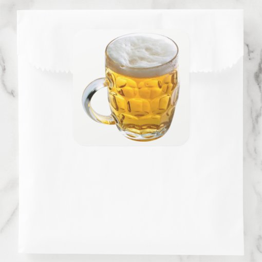 Beer Square Sticker | Zazzle