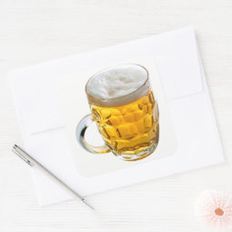 Beer Square Sticker | Zazzle