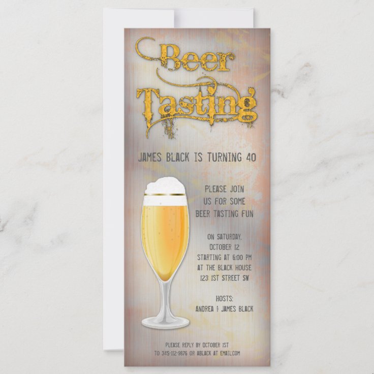Beer Tasting Birthday Party Invitation | Zazzle