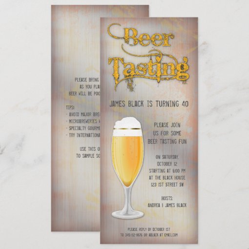 Beer Tasting Birthday Party Invitation | Zazzle