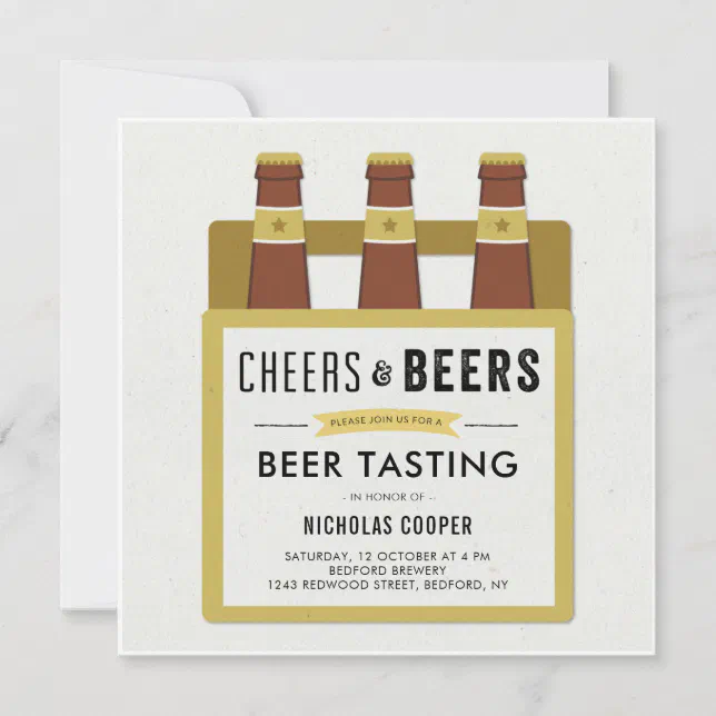 Beer Tasting Birthday Party Invitation | Zazzle