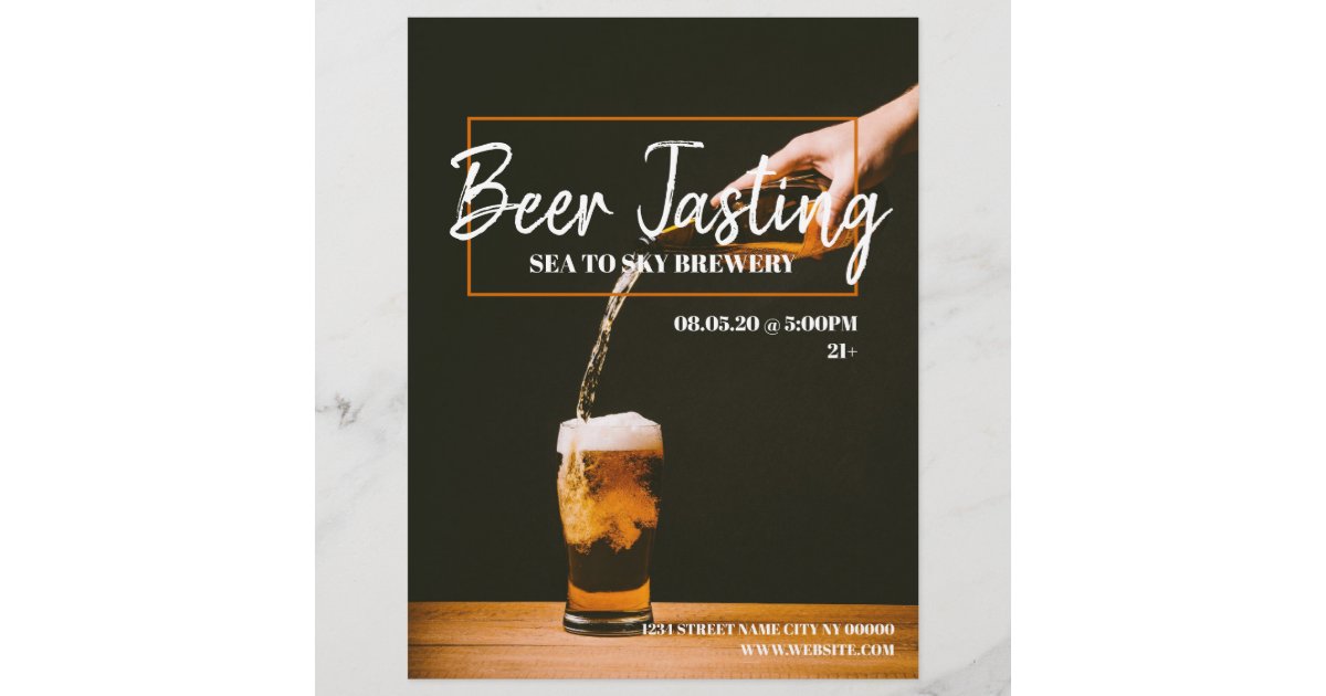 Beer Tasting Brewery Flyer Poster | Zazzle