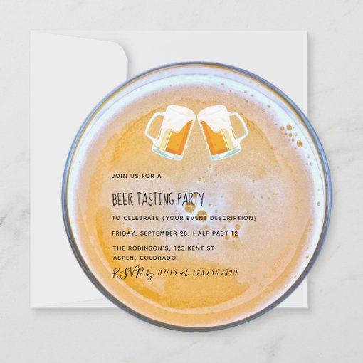 Beer Tasting Party personalized invitation | Zazzle